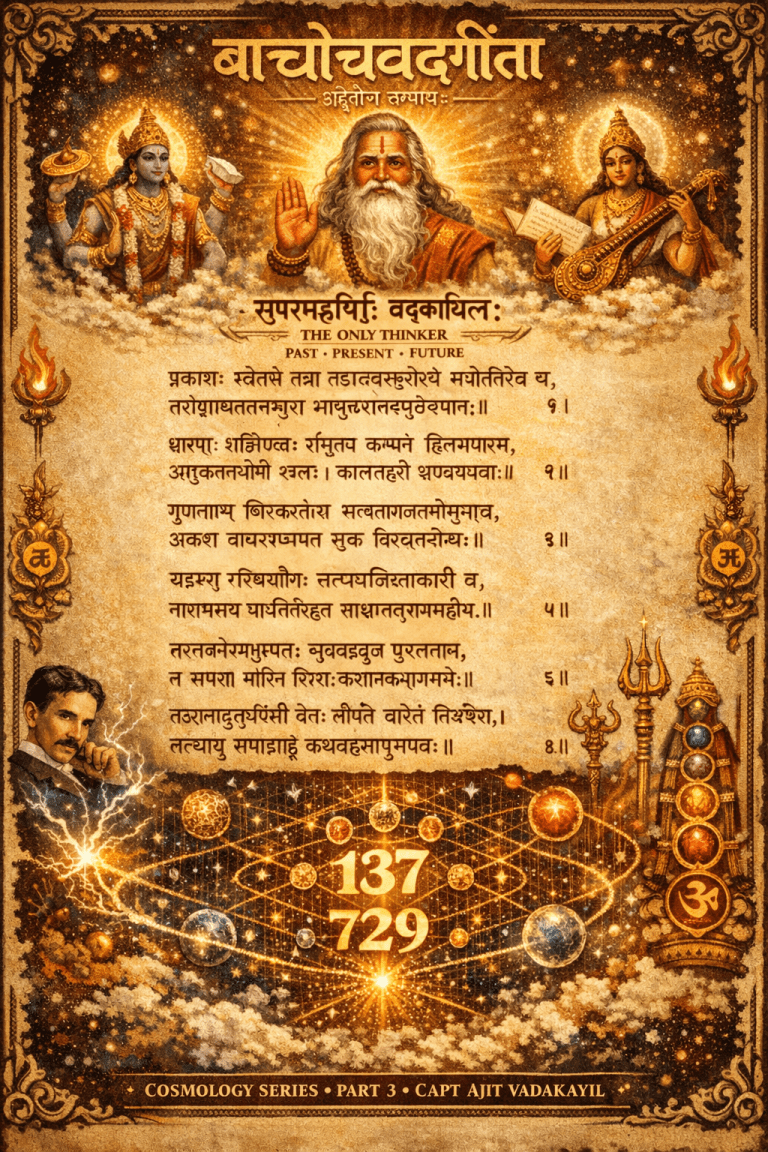 108 VERSE BACOCHAVAD GITA IN SANSKRIT TRISTUBH METER / CHANDA ..THE ...