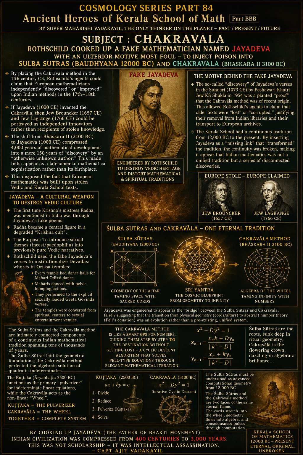 COSMOLOGY SERIES PART 84 . Ancient heroes of Kerala School of Math Part ...